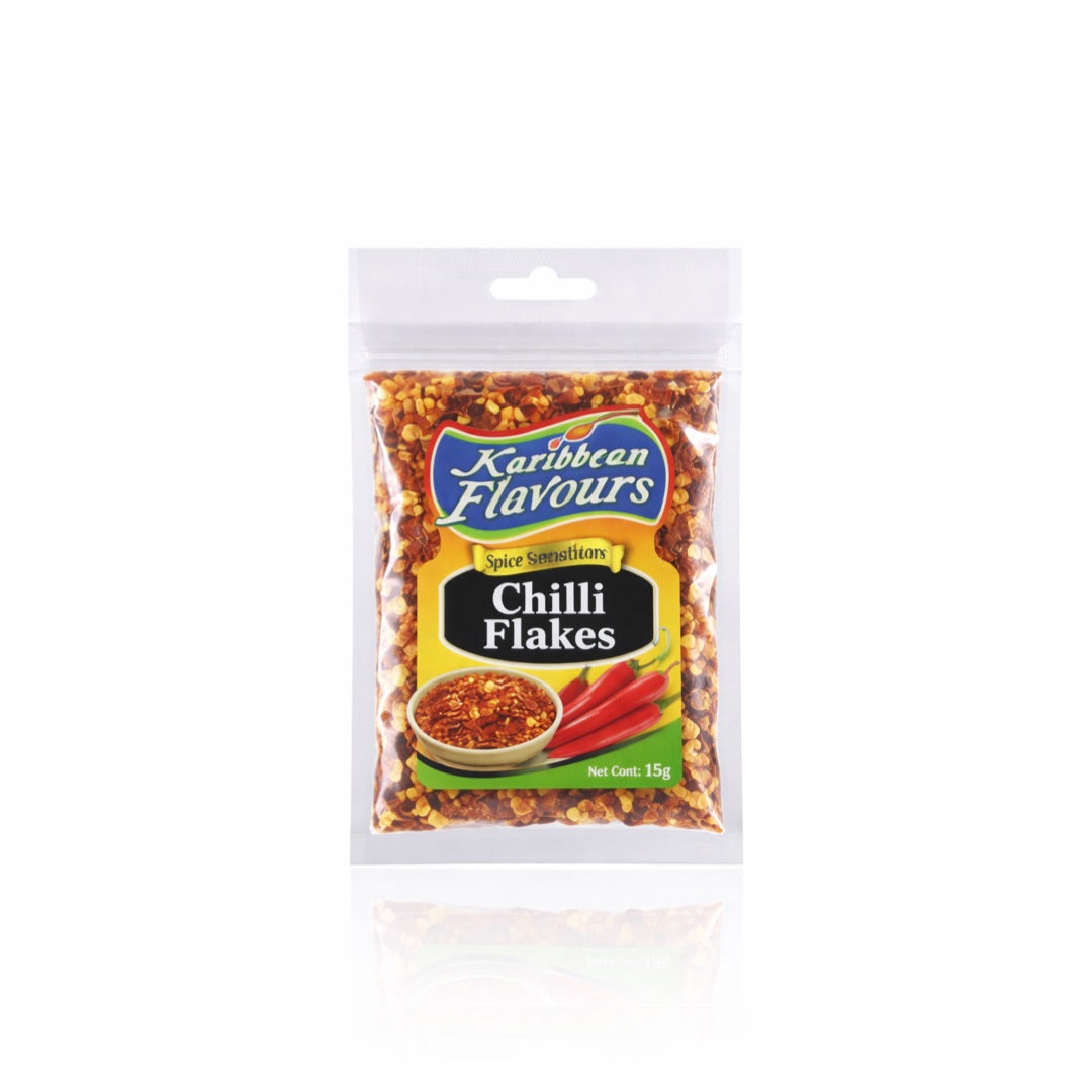KARIBBEAN FLAVOURS CHILLI FLAKES 15G – Caribbspice